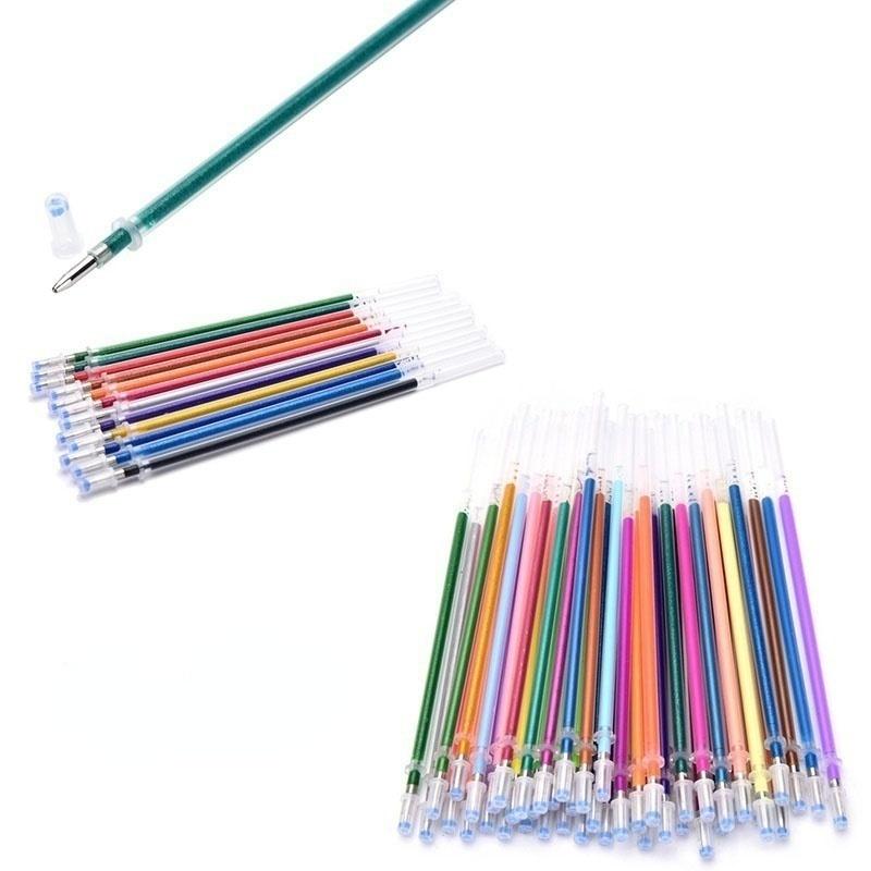 Buy 48/36/24/12PCS Colorful Shining Refills Neon Glitter Pastel Art Pen ...