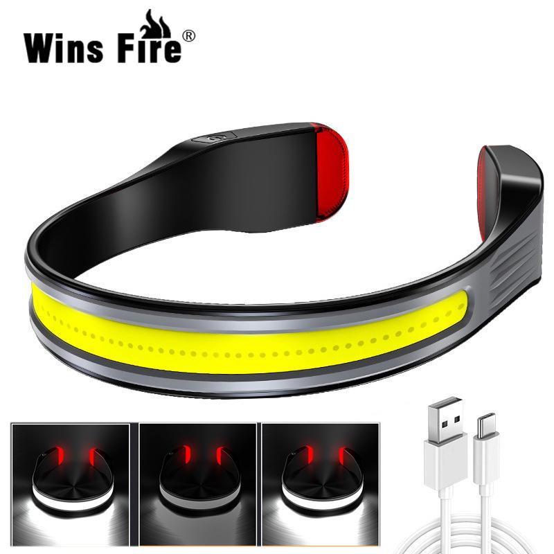 Satın alın Wins Fire New Cob Powerful Headlamp Usb Rechargeable Head Flashlight Portable Strong ...