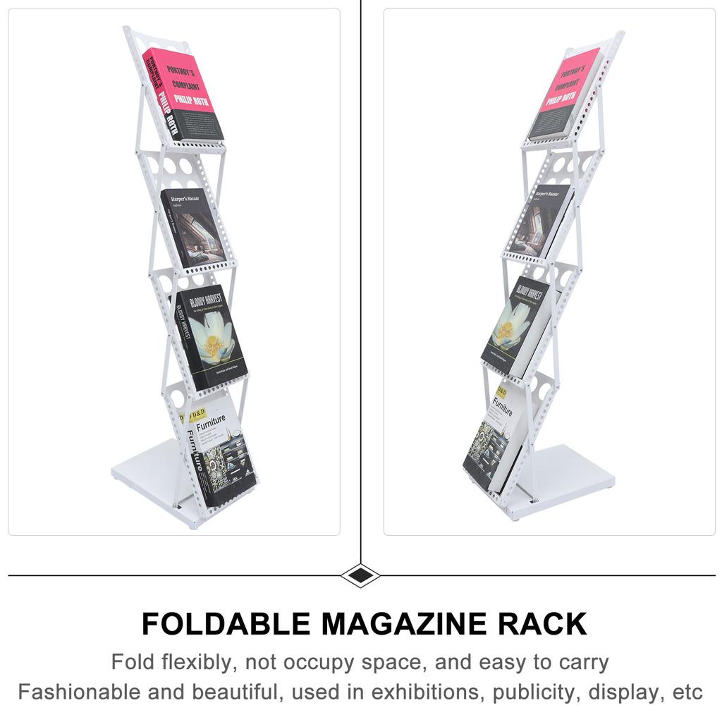 1Pc Folding Brochure Stand Alloy Display Rack Retail Store Exhibition ...