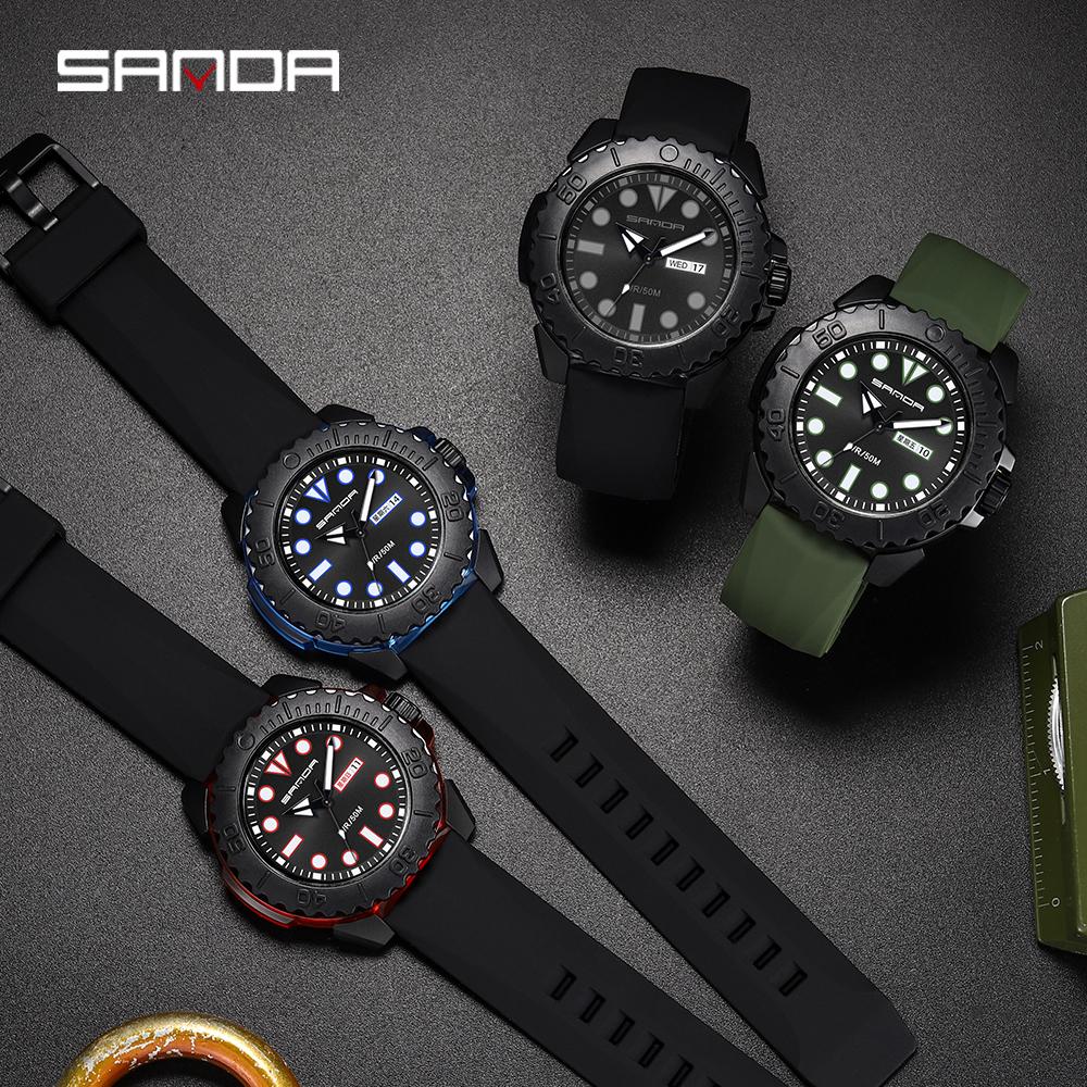 Cheap SANDA Fashion Casual Sport men's Watches Luxury Waterproof ...