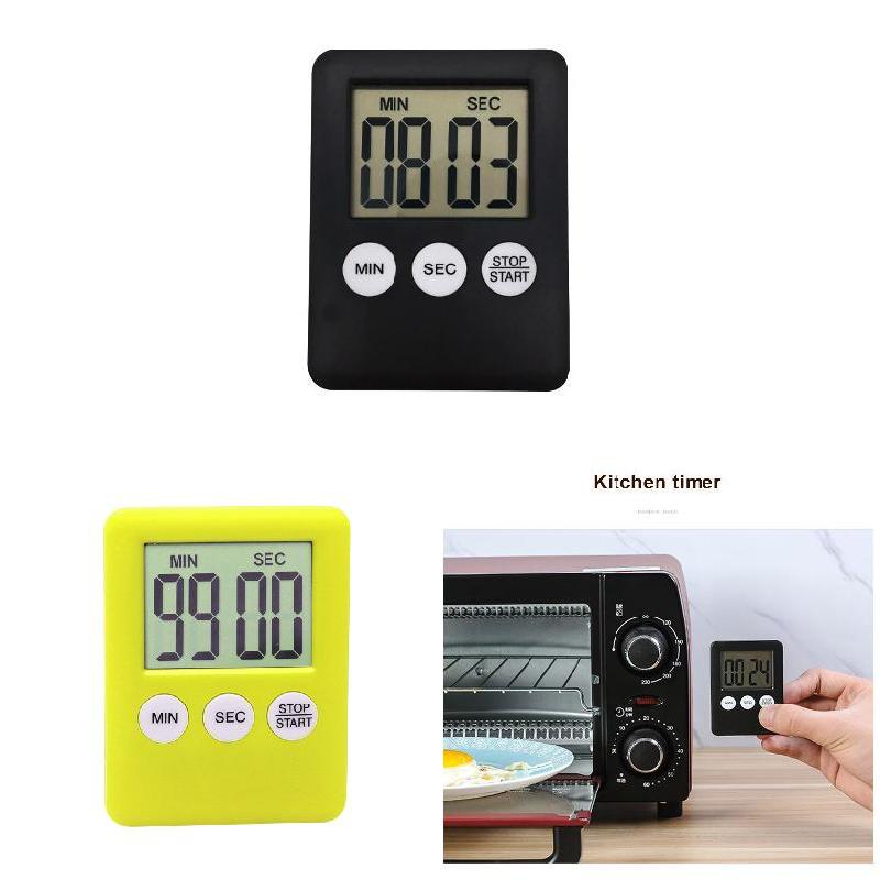 Buy Cooking Timer Square Alarm Kitchen Magnet Digital LCD Screen ...