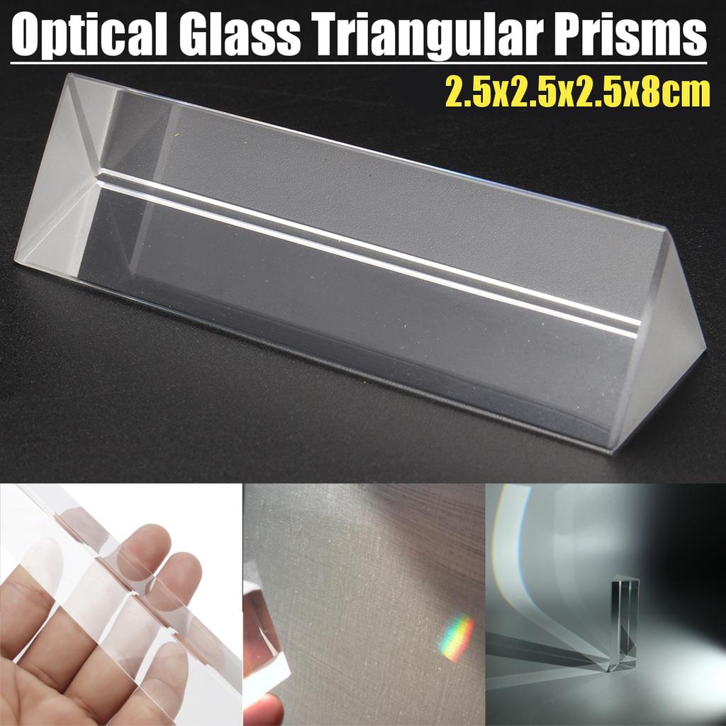 Buy New Optical Glass Triangular Prism For Physics Light Lamp Spectrum ...