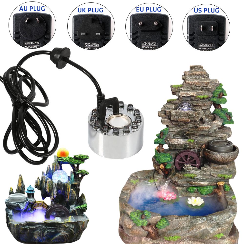 Buy LED Mist Maker Fogger Atomizer Air Humidifier Water Fountain Pond ...