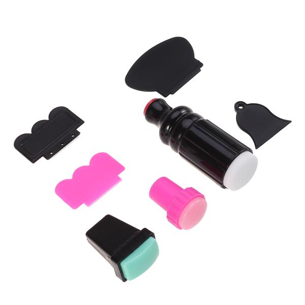 Buy 7pcs Nail Art Stamping Polish Stamper Image Paint Stamp Scraper ...