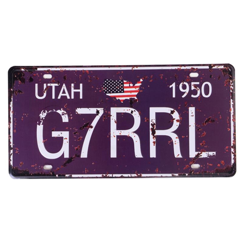 Buy Modern Retro License Plates For Bars Cafes Restaurants Clubhouse ...