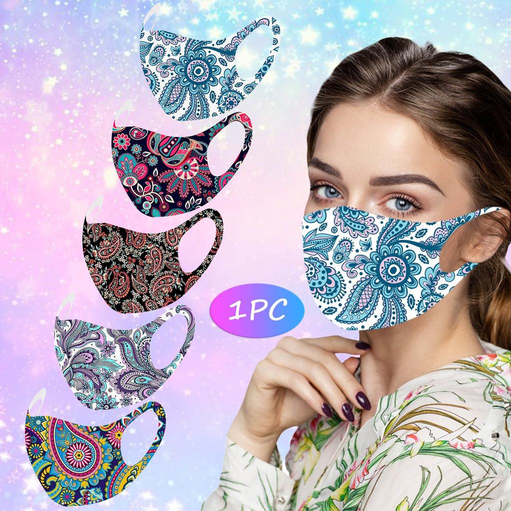 Buy [MMS] 1PC Adult Printed Ice Silk Mask To Protect Against Dusts And ...
