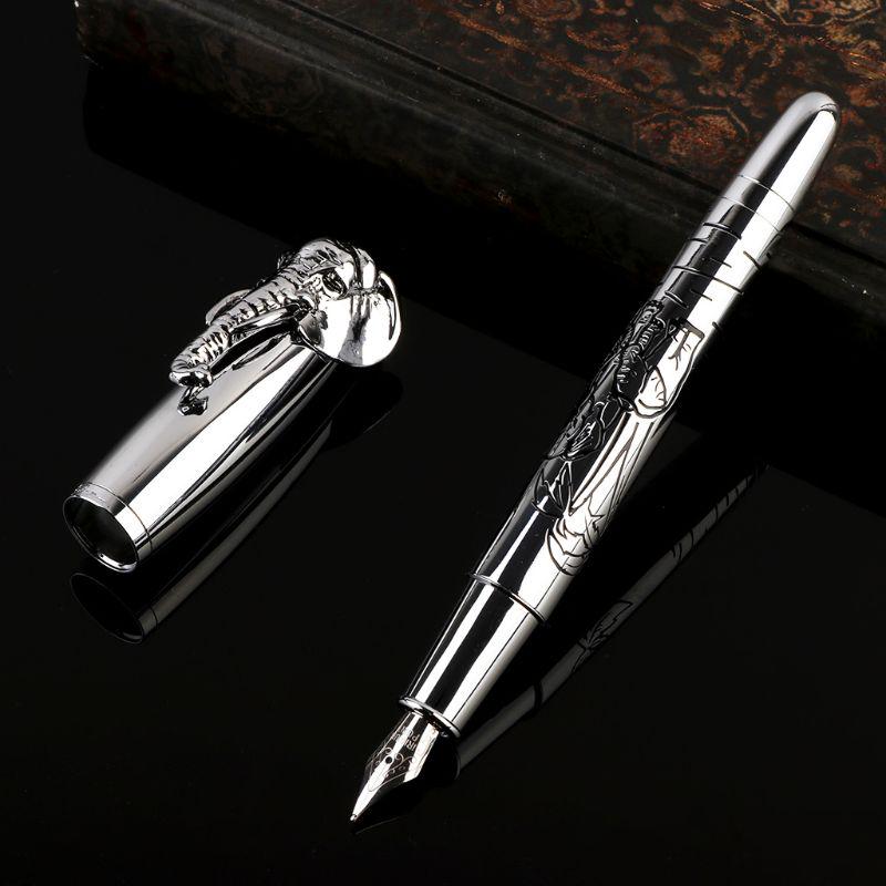 Buy Elephant Head In Lid Fountain Pen Delicate Medium Nib Signature ...