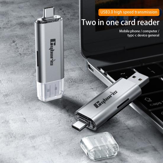 Buy Card Reader 2-in-1 High Speed Support Dual Cards Transparent ...