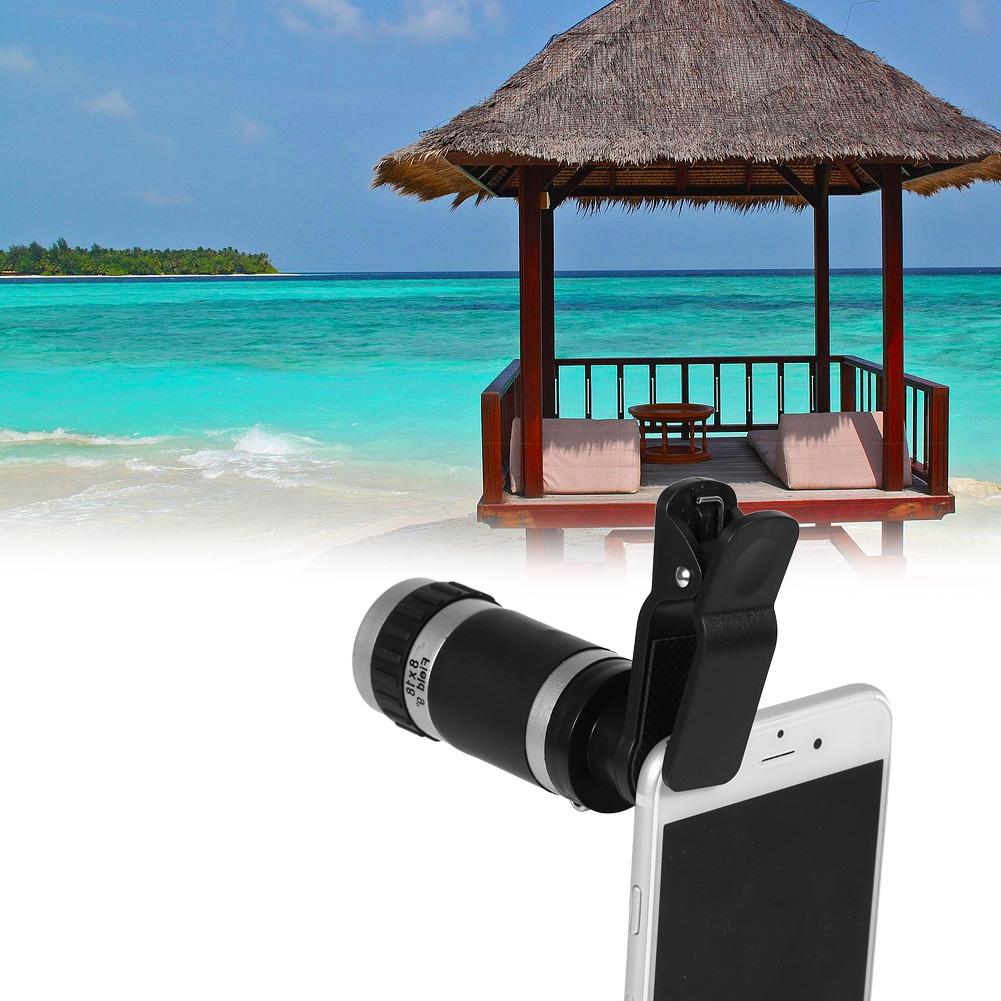 Buy 8x Zoom Monocular Telescope Camera Lens Universal Optical Clip ...