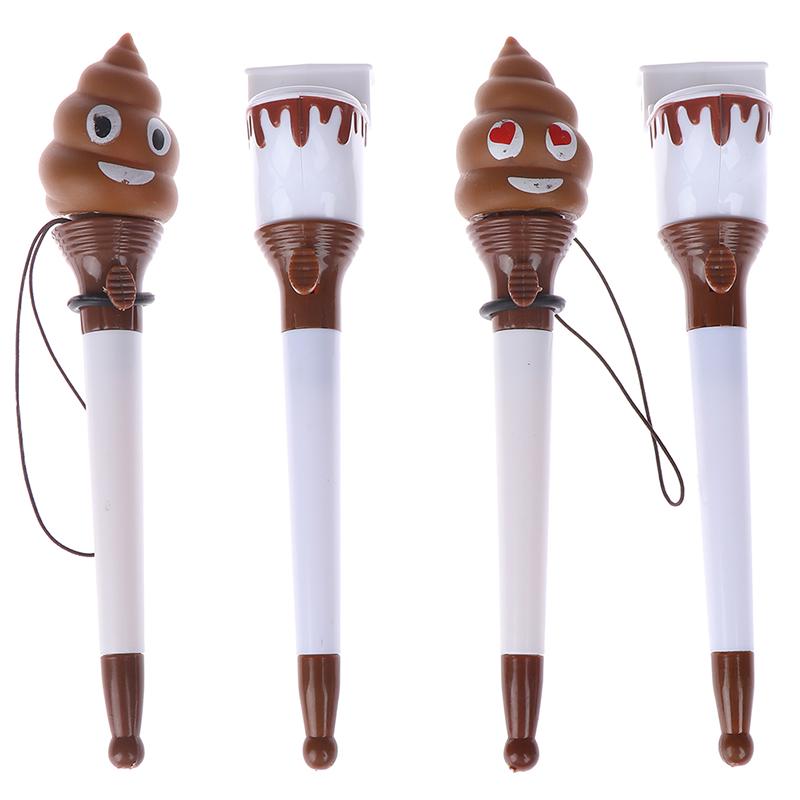 Buy Creative Ball Pen Toilet Poop Funny Pushable Gifts Stationery ...