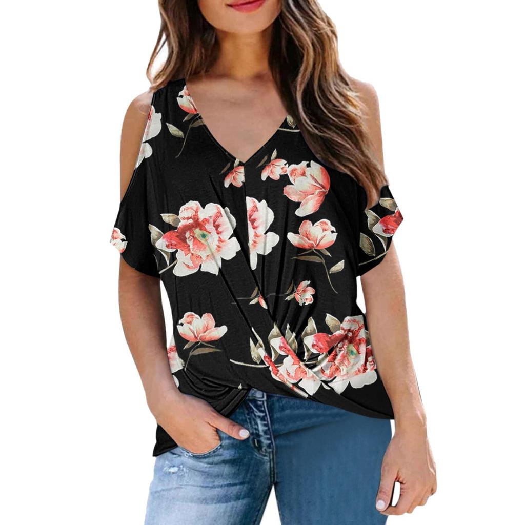 (Jonathan) Women's Casual Solid Color Print Slim Fit Sexy Pullover Off ...