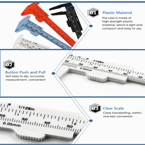 Cheap DIY Mini Plastic Sliding Double Scale Vernier Caliper Depth ...
