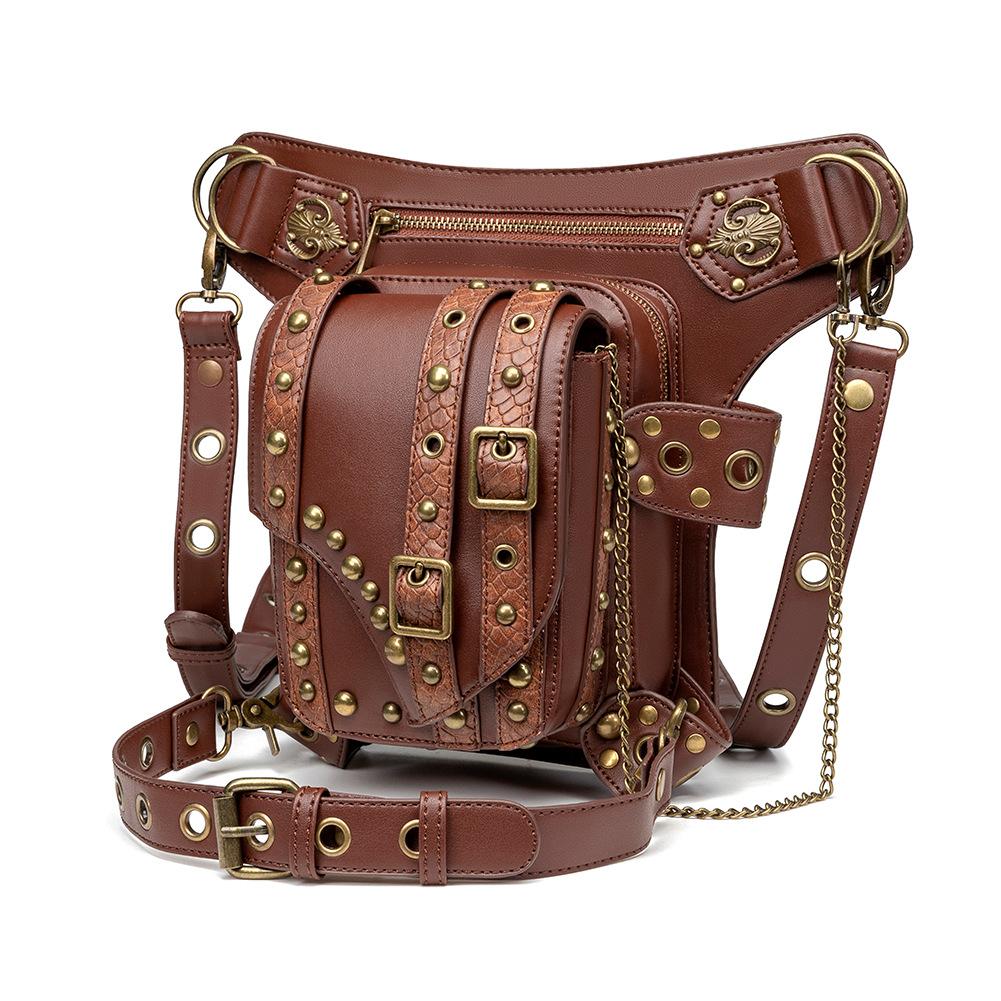 Cheap Punk Rock Locomotive Chain Bag Shoulder Messenger Bag Waist Bag ...