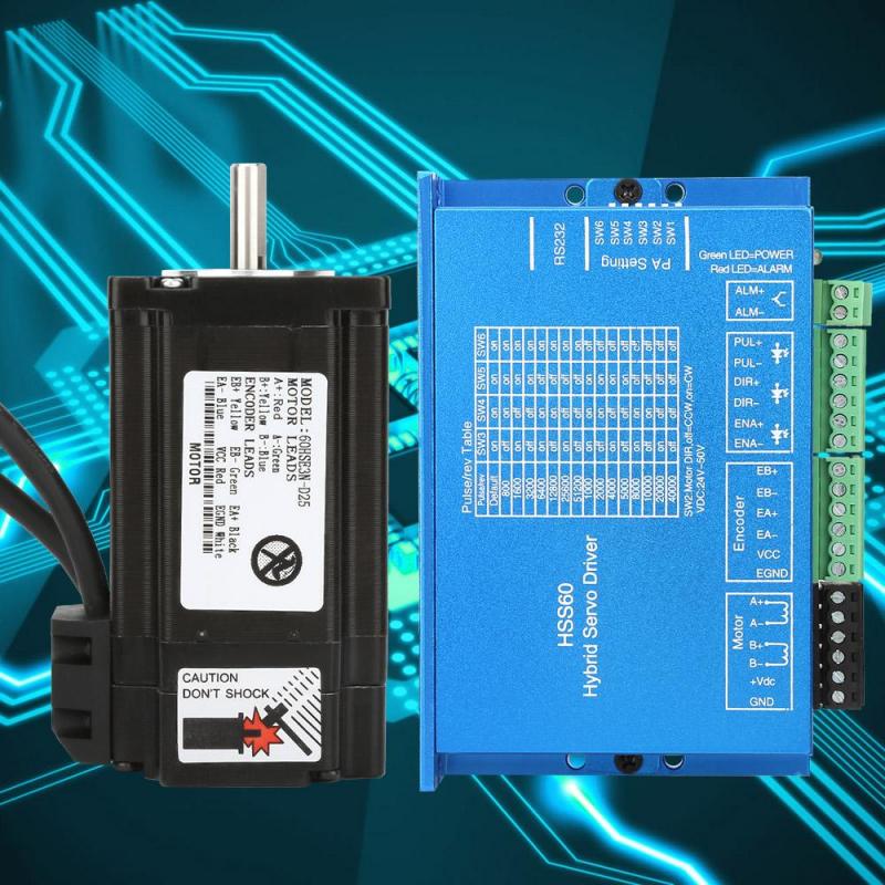 Buy HSS60 Hybrid Servo Driver and 60HSE3N-D25 Nema 25 Closed-loop 3N.m ...