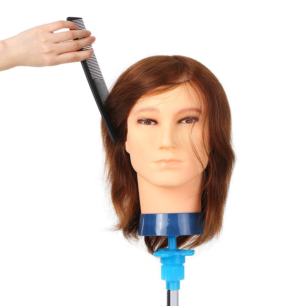 Buy 100% Human Hair Male Manikin Head Hairdresser Training Head ...