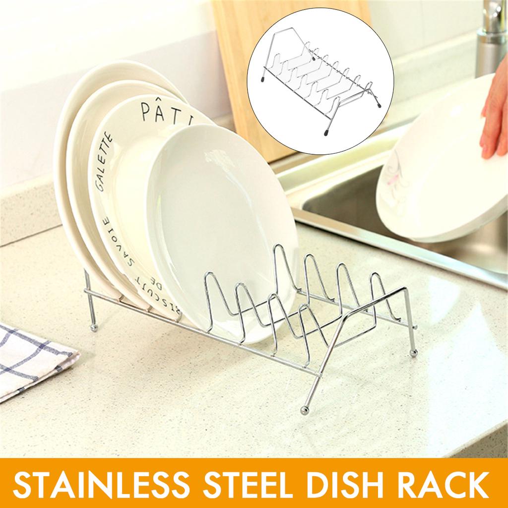 Single-layer Stainless Steel Dish Rack Dishwashing Rack Drain Rack ...