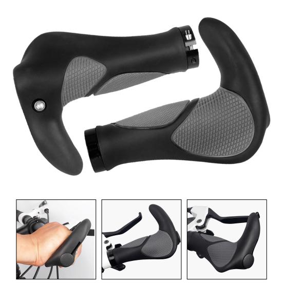 Buy 2Pcs Ergonomic Design Solid Great Durable Soft Rubber Bicycle Grip ...