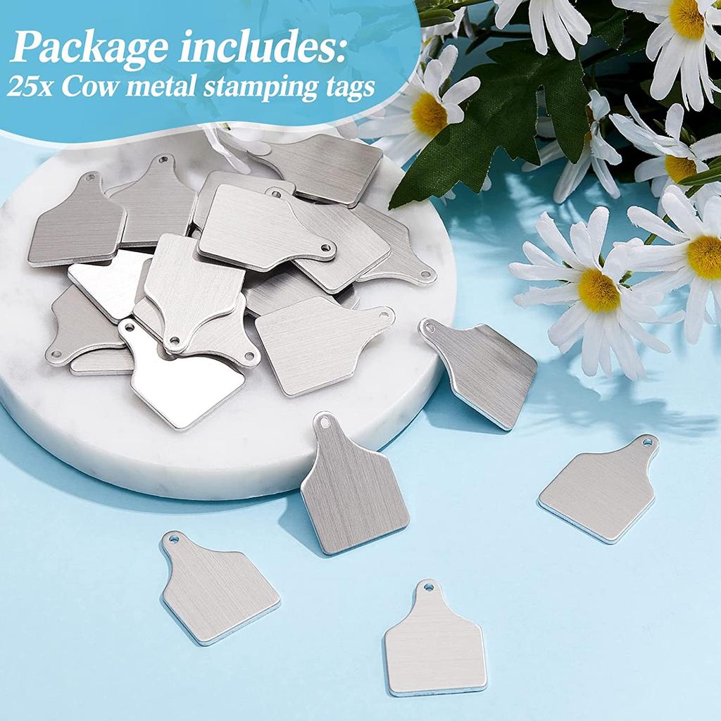 Compre Metal Cow Tags Blank Metal Stamping Blanks Aluminum Tiny Cattle ...