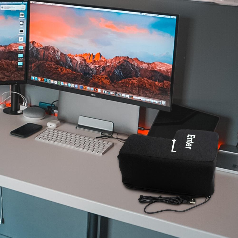 Buy Computer USB Enter Key Pillows Anti Stress Button Office Soft Nap ...