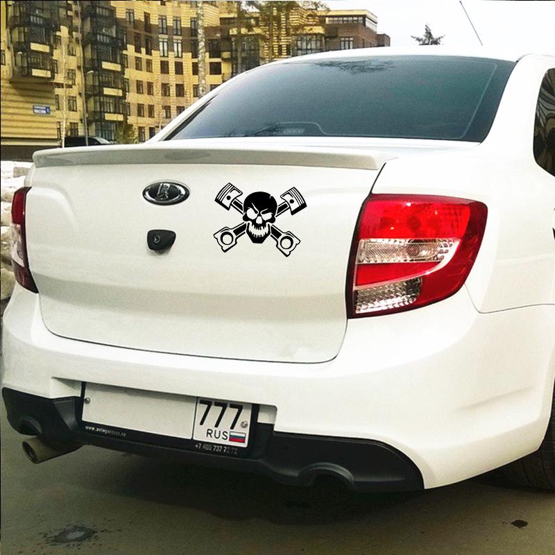 Perets sticker death skull on car funny vinyl stickers for auto stying ...