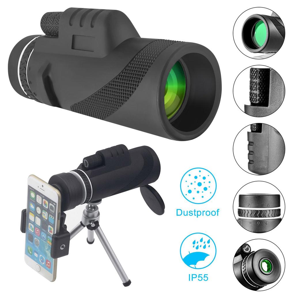 40X60 Monocular Telescope Phone Camera Day And Low Night Vision ...