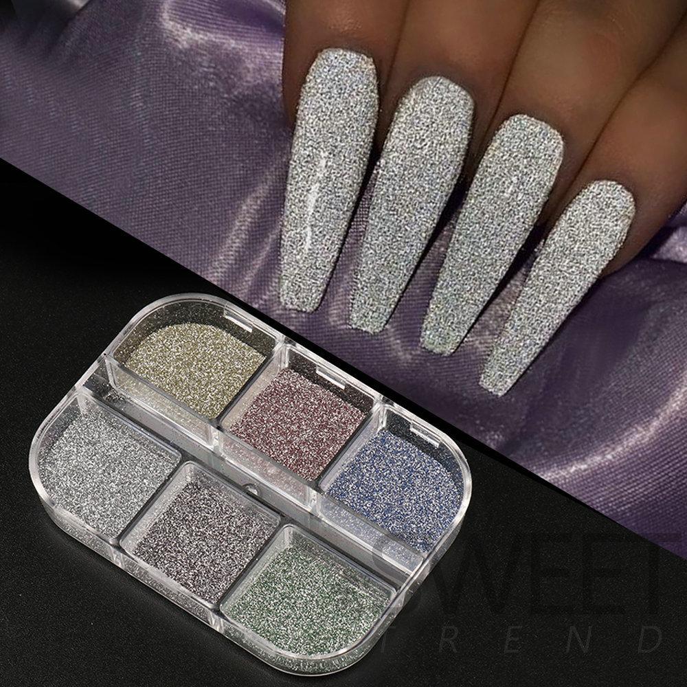Buy Nail Enhancement Reflective Glitter Nail Laser Reflective Highlight ...