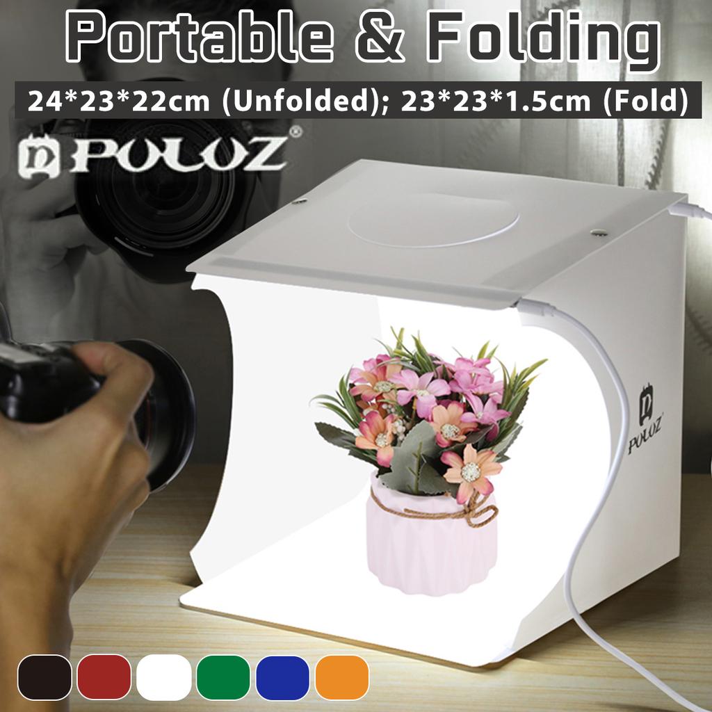 PULUZ Mini LED Portable Photo Studio Photography Light Tent Backdrop ...