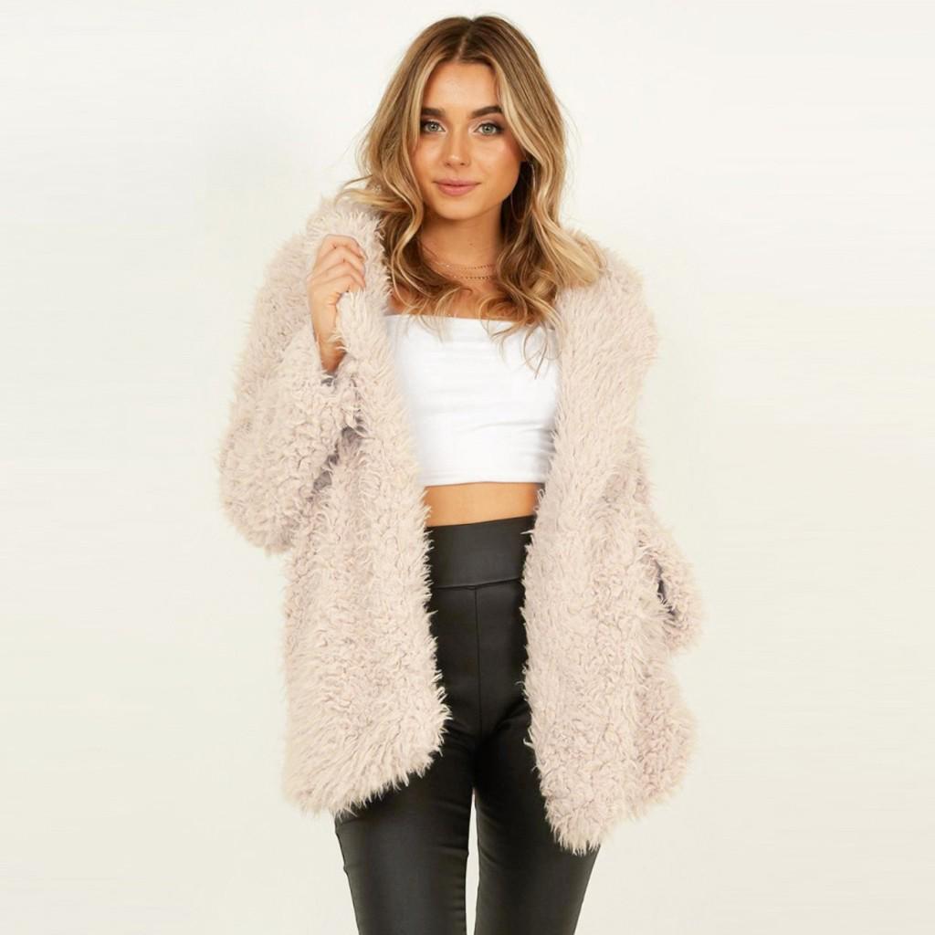 Buy STOCK TK Womens Winter Teddy Bear Thick Warm Fleece Fur Fuzzy ...