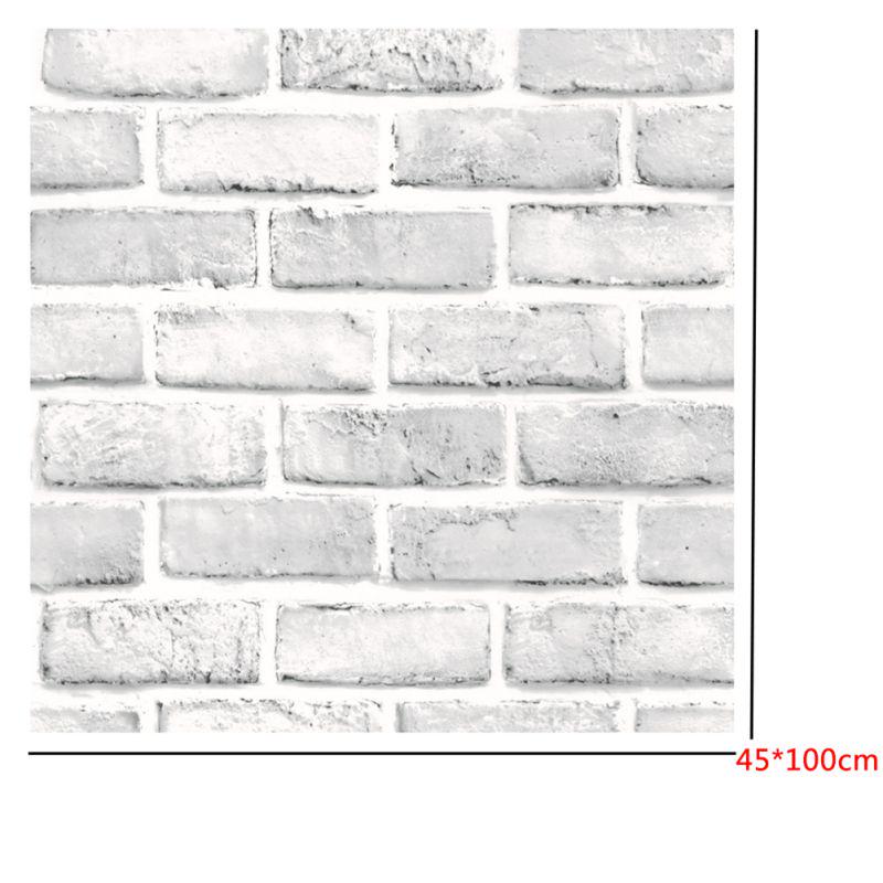 Buy 45*100CM Wall Stickers Wood Stripe Brick Vintage DIY Home ...