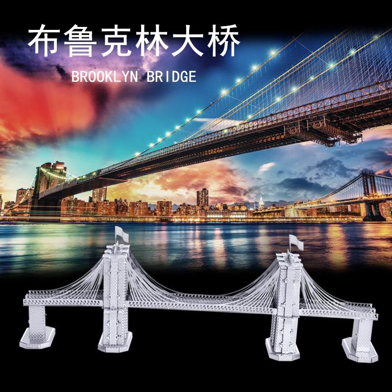 Buy Laser Cutting Stainless Steel DIY Brooklyn Bridge Gift Adult Puzzle ...