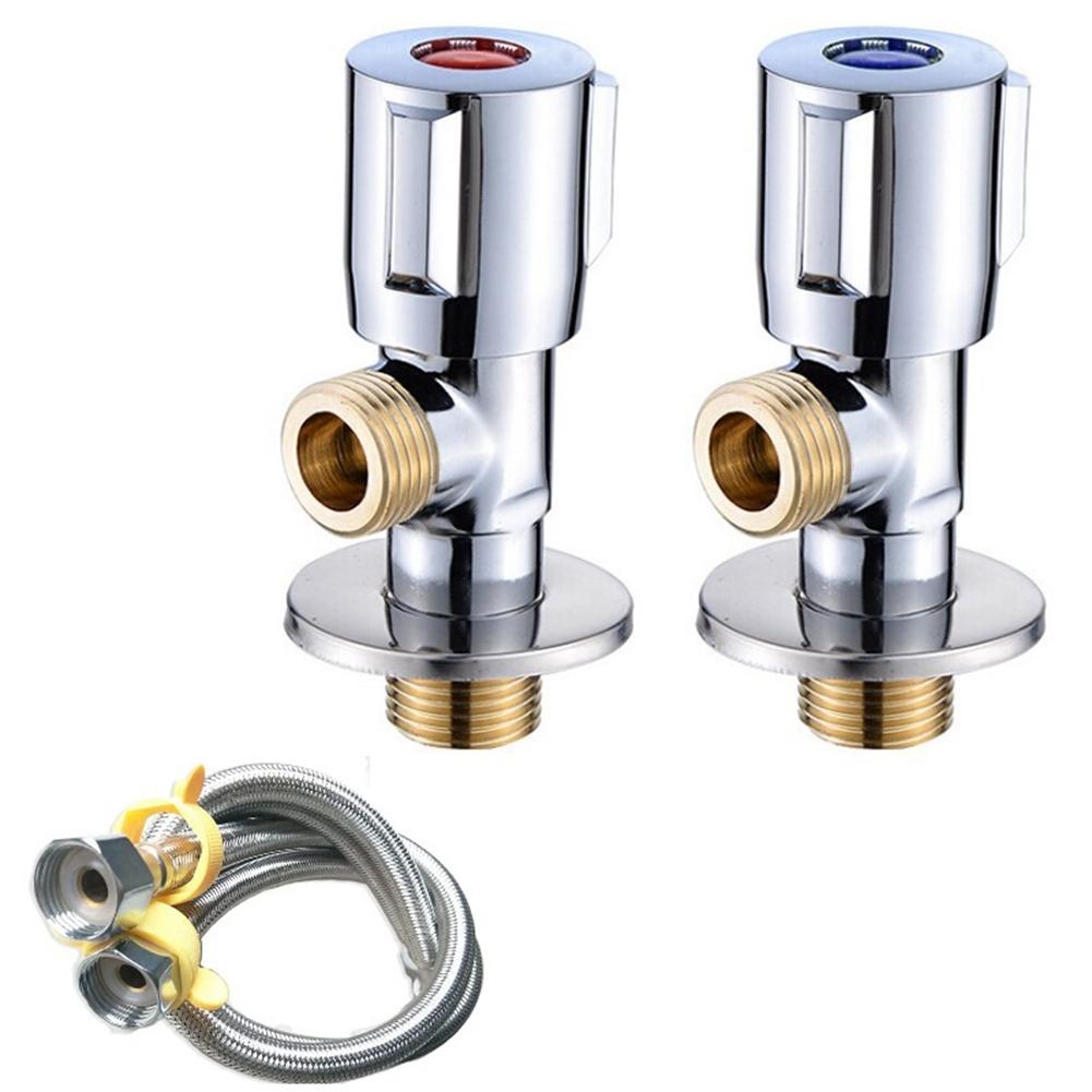 Buy Copper Angle Stop Valve Hot and Cold Water Stop Valve Quick Open ...