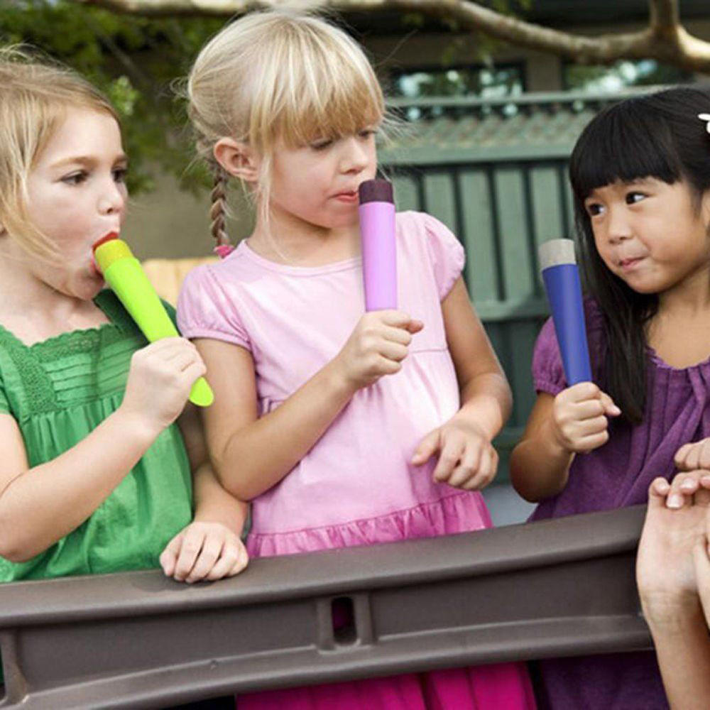 6x Silicone Push Up Frozen Stick Ice Cream Pop Yogurt Jelly Lolly Maker ...