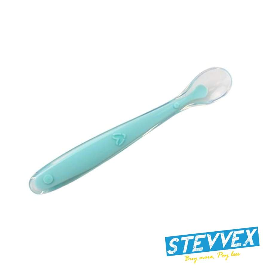 Buy Baby Soft Silicone Spoon Color Temperature Sensing Spoon Children ...