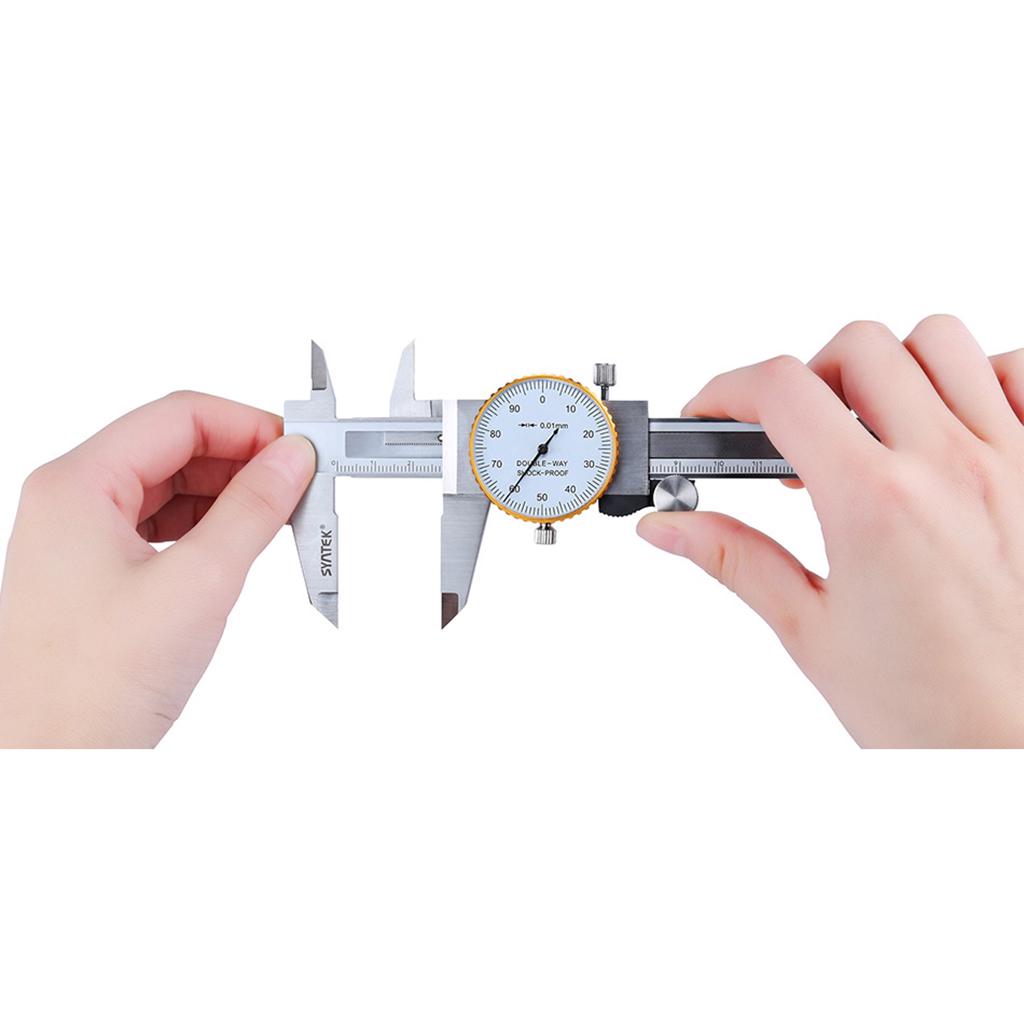 Stainless Steel Dial Caliper Vernier Gauge Micrometer Measure 0.01mm ...