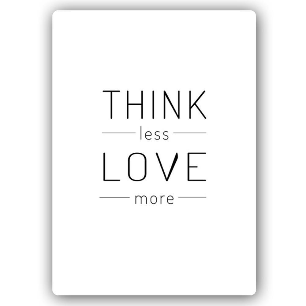 Metal Poster Magnetic Think Less Love More uygun fiyatlı satın alın ...