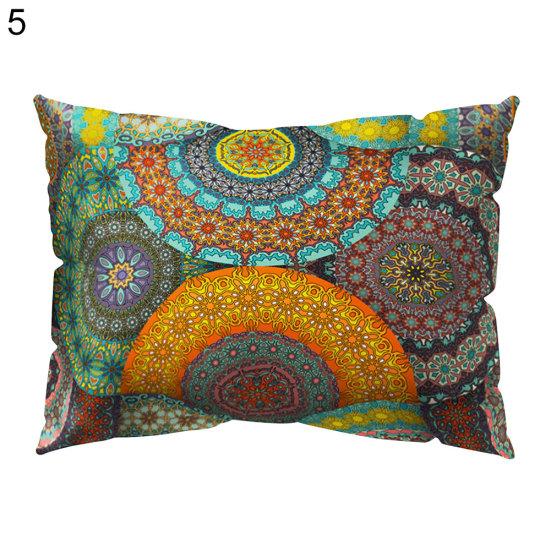 Buy Talos Mandala Circle Flower Throw Pillow Case Cushion Cover Home ...