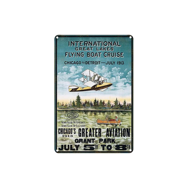 Buy Airplane Rides Metal Tin Sign Plaque Bar Pub Cafe Man Cave Metal ...