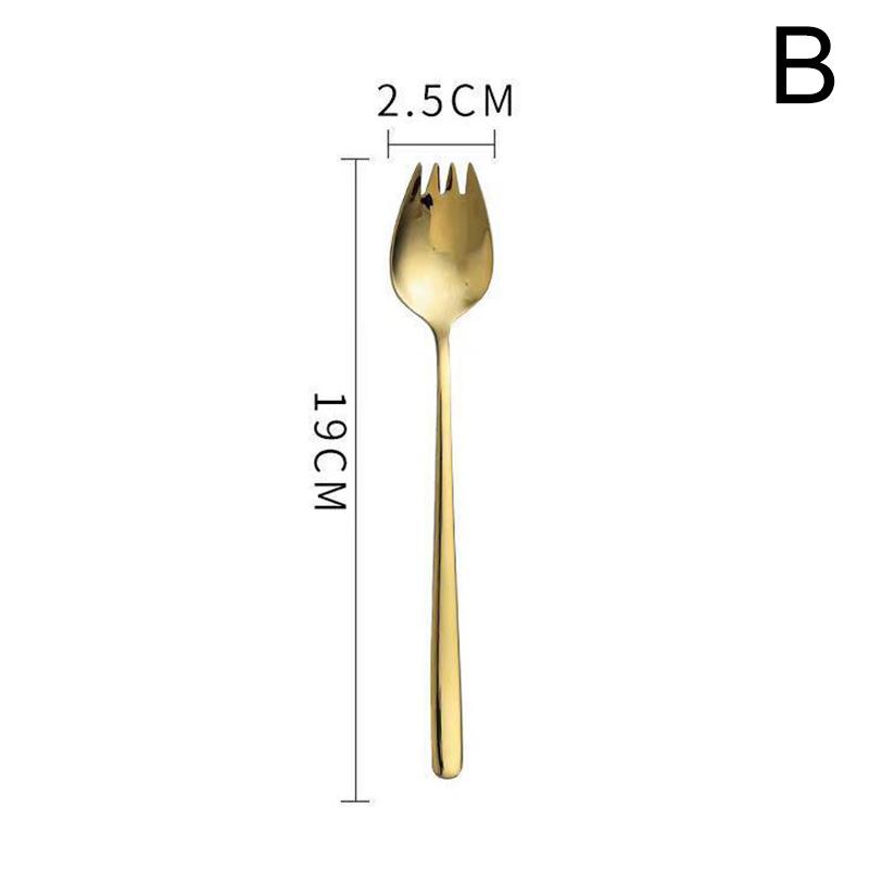 Buy 1PC Noodle Fork Stainless Steel Dual Purpose Fork Spoon Spoon Fork ...