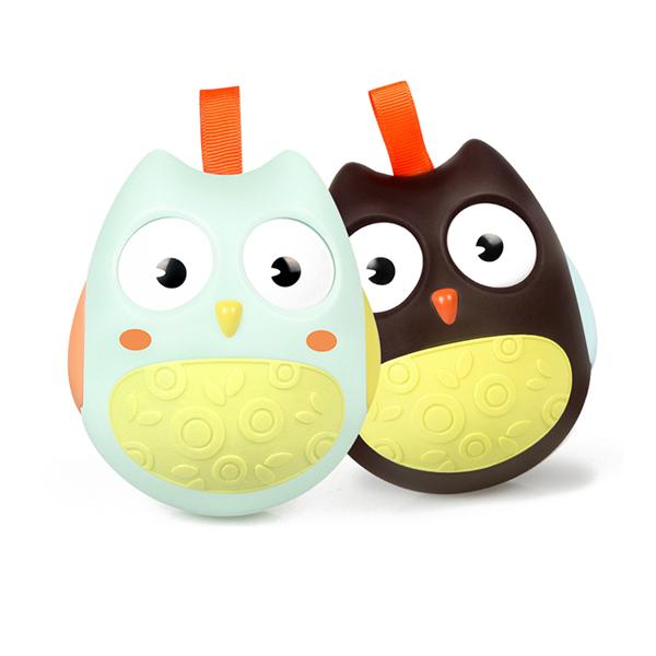 Buy 2pcs Owl Shape Roly-poly Tumbler Toys Children Baby Rattles ...
