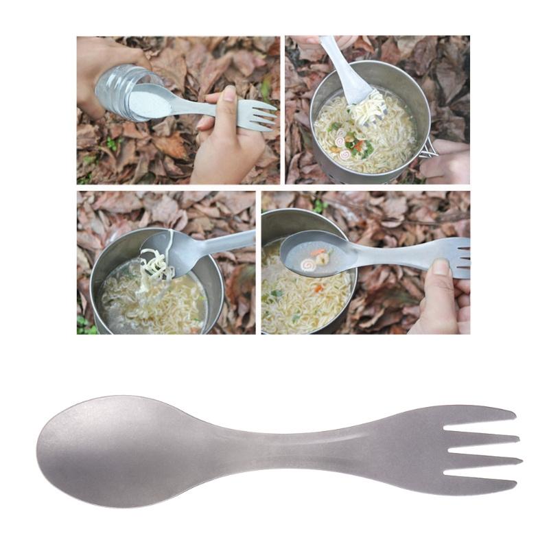 Cheap Ultralight Titanium Spoon Fork Spork Outdoor Camping Picnic ...
