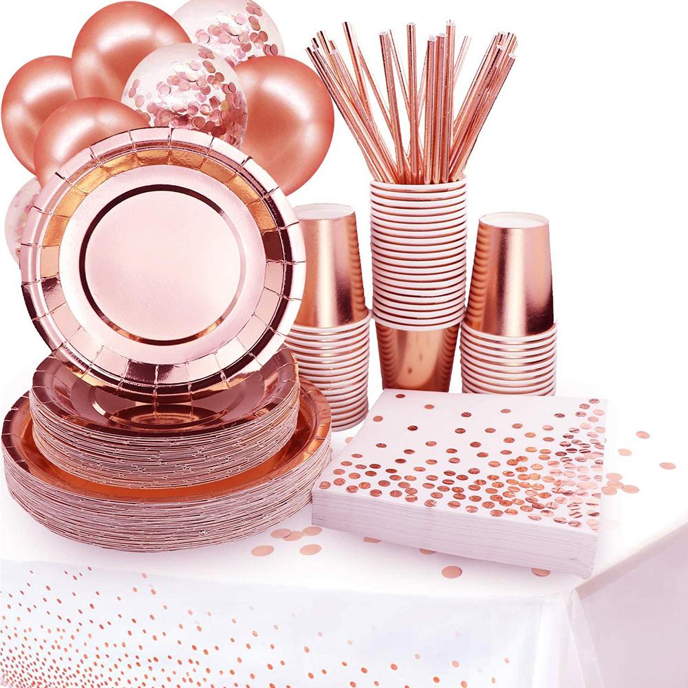 Satın alın Pure Rose Gold Wedding Anniversary Birthday Party Bronzing ...