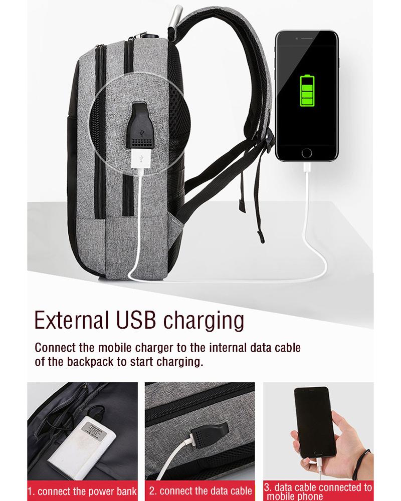 Buy Multifunctional rechargeable business computer backpack anti theft ...