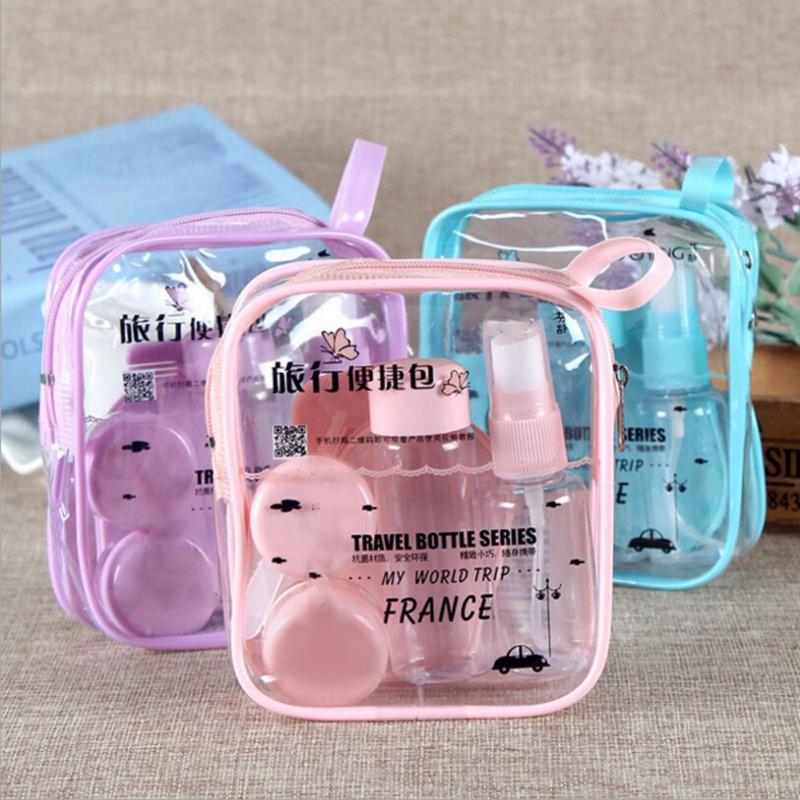 Buy 8PCs/set Travel Mini Plastic Transparent Empty MakeUp Container ...