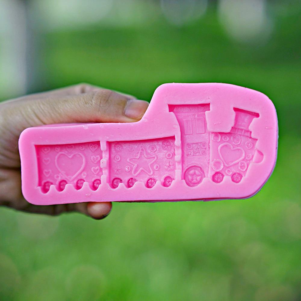Train Silicone Mold Fondant Mold Cake Decorating Tools Chocolate ...