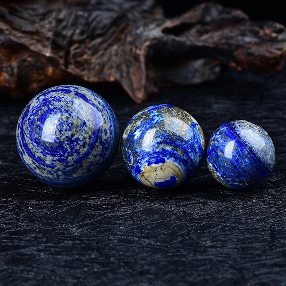 Satın alın Natural Blue Lapis Lazuli Crystal Sphere Healing Ball I6H3 ...