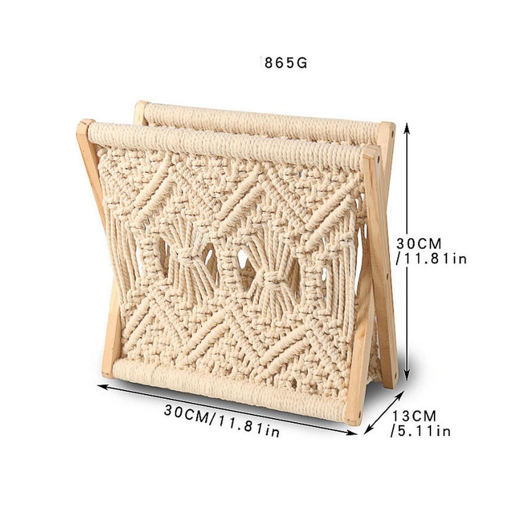 Neuankömmling Nordic Handgewebter Aufbewahrungskorb Boho Makramee Stil ...