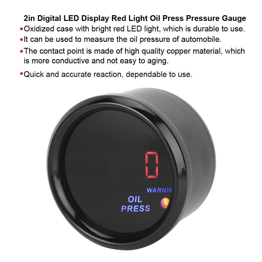 💰Köp billigt online 2in Auto Digital LED Display Red Light Oil Press ...