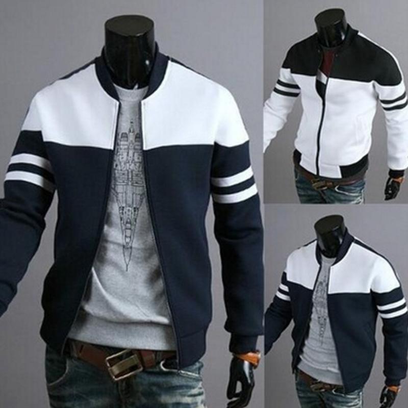 Buy Men's Zipper Jacket Thin Slim Casual Outdoor Bomber Baseball Jacket ...