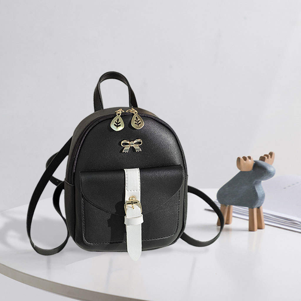 Buy Mini Backpack Women PU Leather Shoulder Bag Girls Small Backpack ...