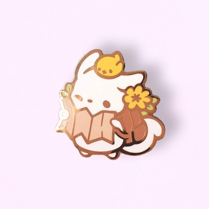 Buy Cartoon Adventure Rabbit Enamel Pin Cute Bunny Brooch Shirt Lapel ...